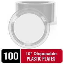 PLASTICPRO 6” Black Plastic Plates Lightweight Disposable Plates for ...