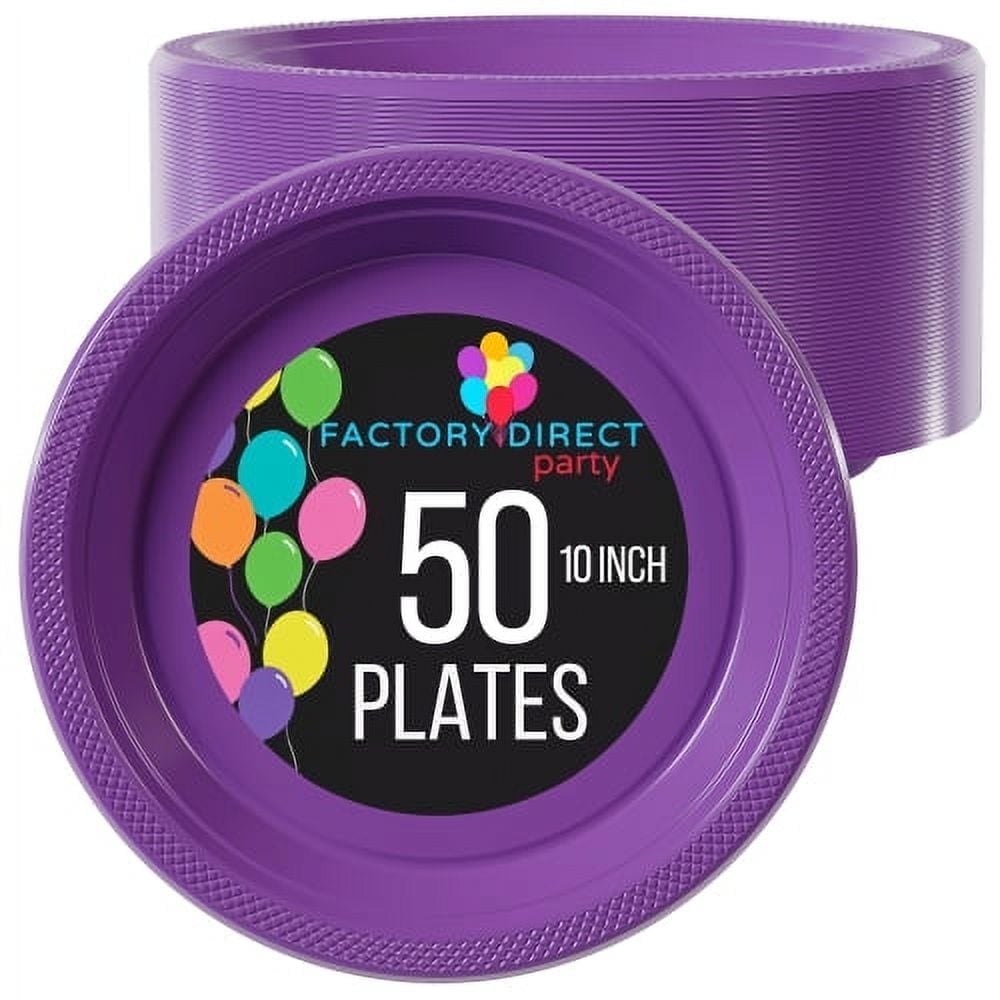 Exquisite Premium 10-Inch Disposable Dinner Plates - Fancy Purple ...