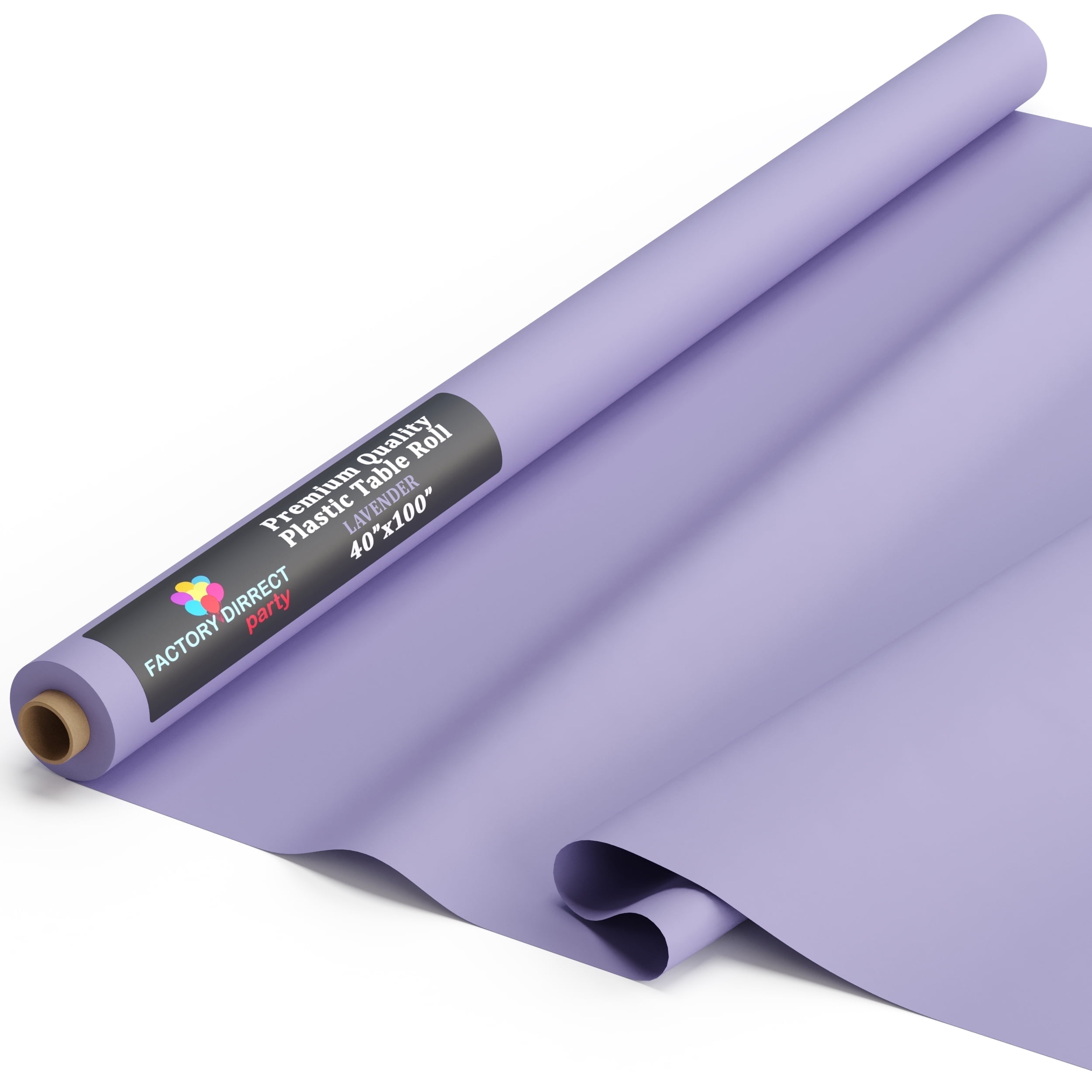 Exquisite 100 ft. x 40 in. Lavender Plastic Tablecloth Rolls ...