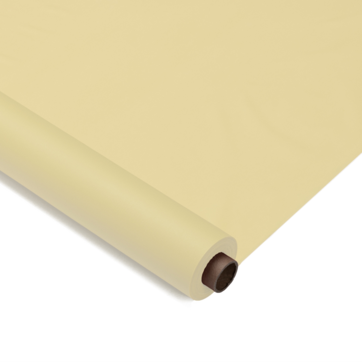 Exquisite 100 ft. x 40 in. Plastic Light Yellow Tablecloth Rolls ...