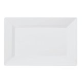 Exquisite 11.5 Inch. White Rectangular Premium Plastic Plates - 40 ...