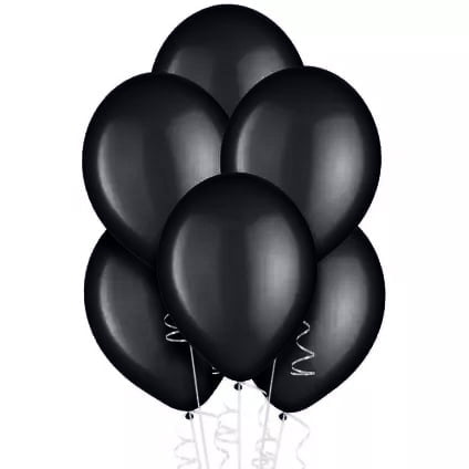 Exquisite 12" Black Bulk Pack Latex Balloons | 72 Count - Walmart.com