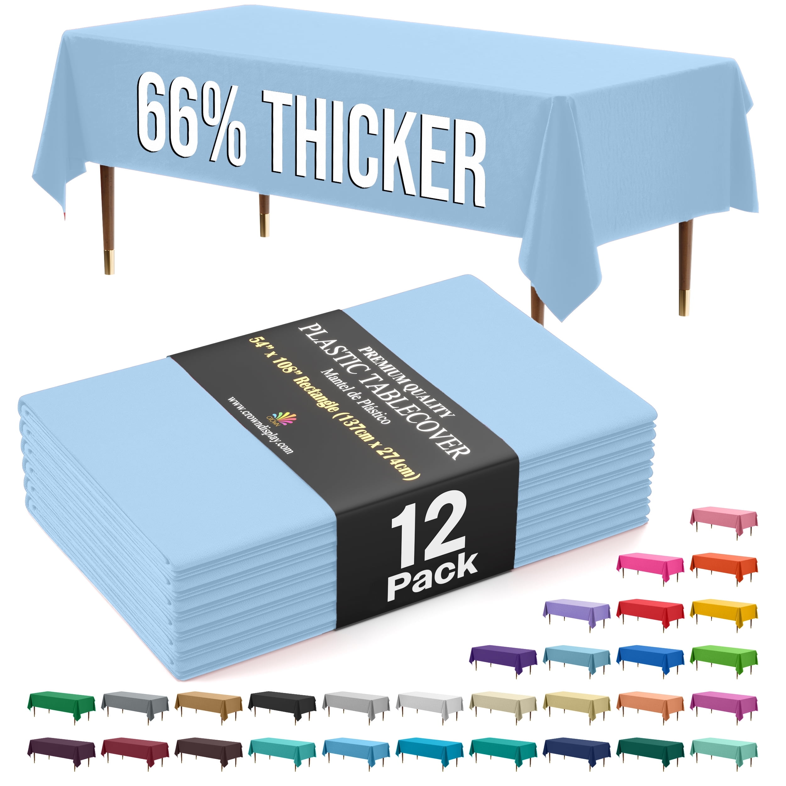 "Exquisite Premium Quality Disposable Rectangular Plastic Tablecloth 12 ...