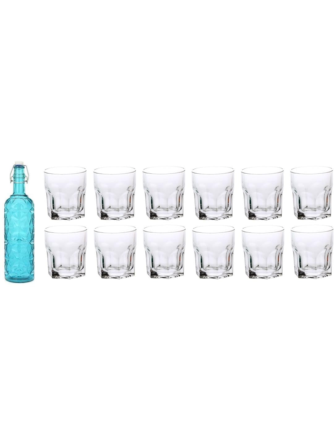 Exquisite 13 Piece Beverage Glass Serving Set with Featuring 1 Elegant ...