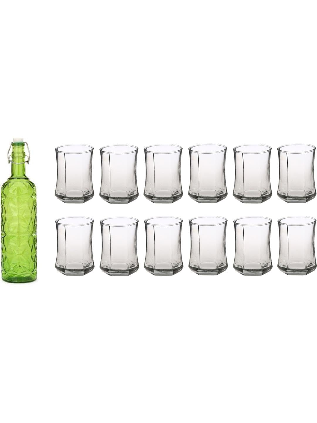 Exquisite 13 Piece Beverage Glass Serving Set with Featuring 1 Elegant ...