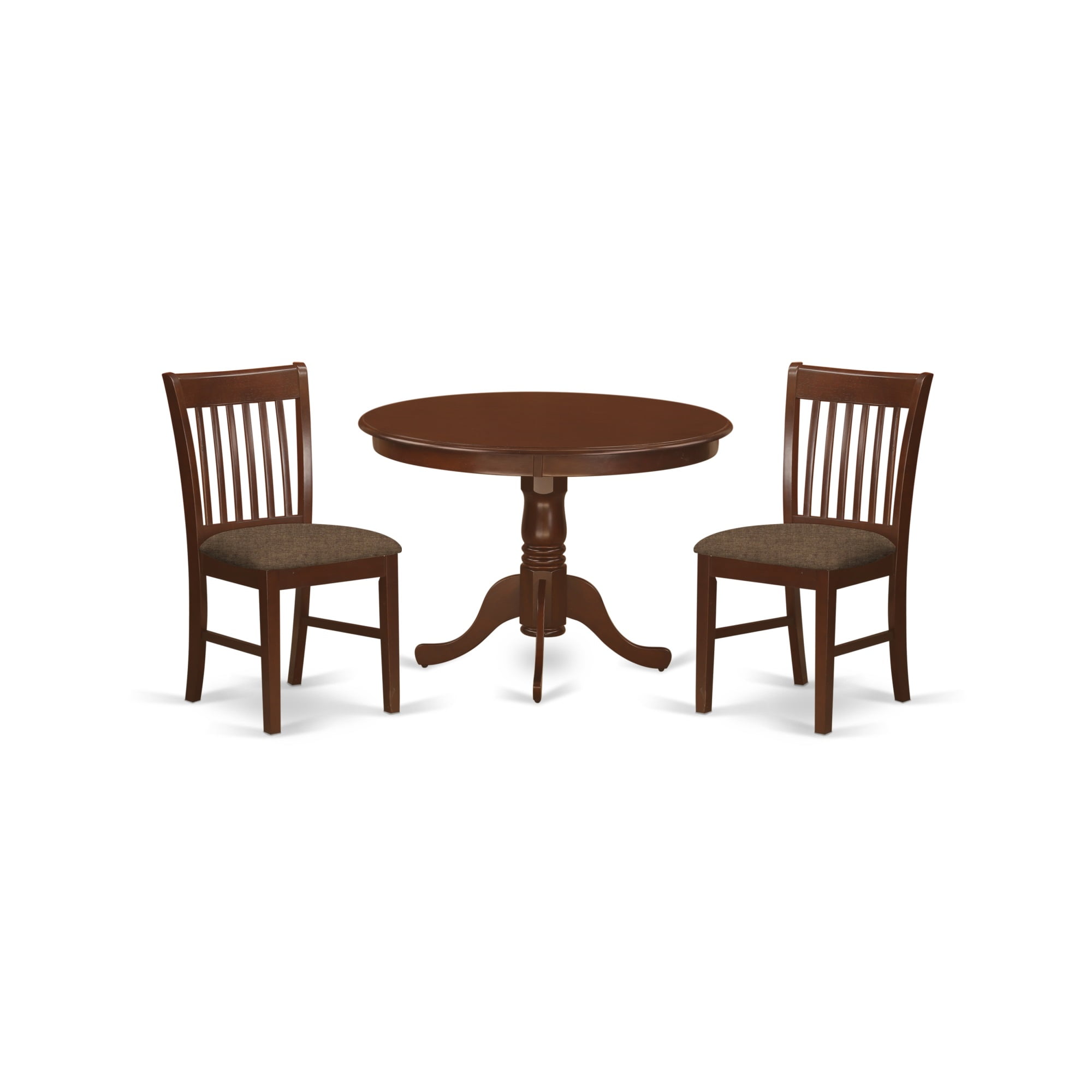 Exquisite 3-Piece Round Table and Chair Set | Sleek Dark Design | 42 ...