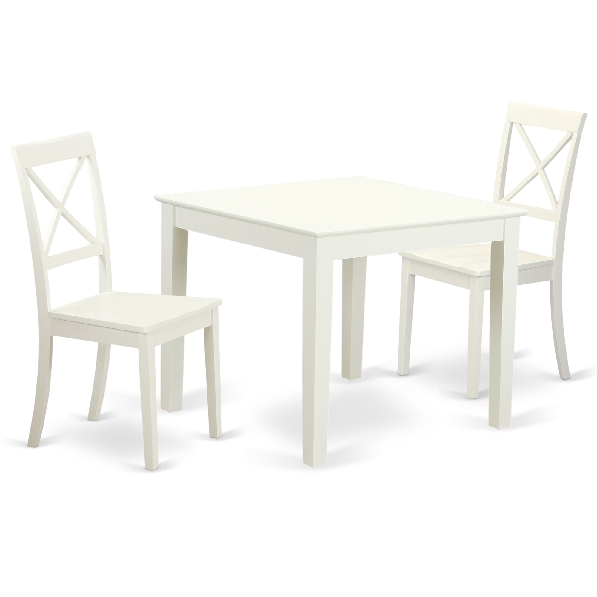Exquisite 3 Piece Square Dining Set: Small Table & 2 Chairs | Solid ...