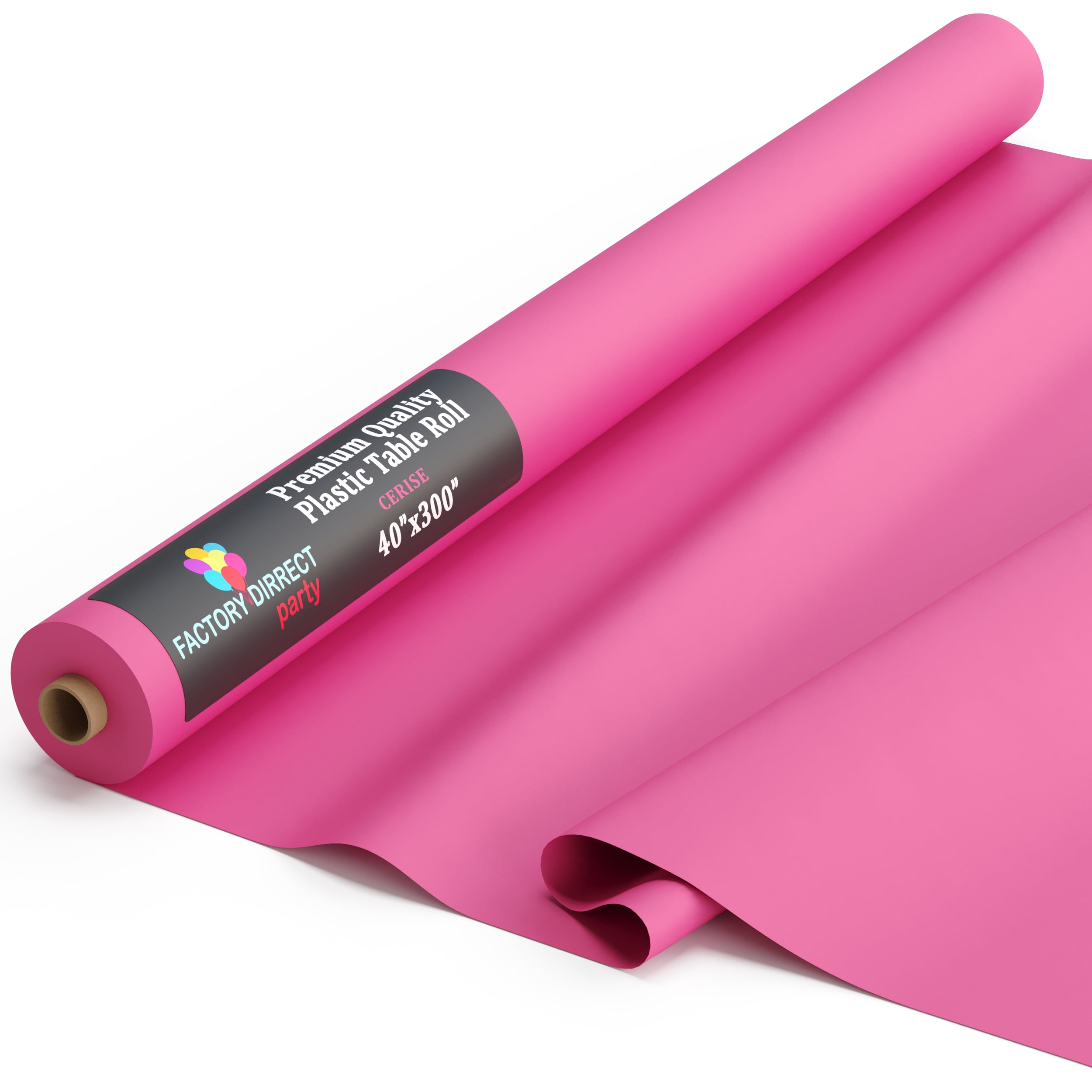 Exquisite 300 ft. x 40 in. Hot Pink Plastic Tablecloth Rolls ...