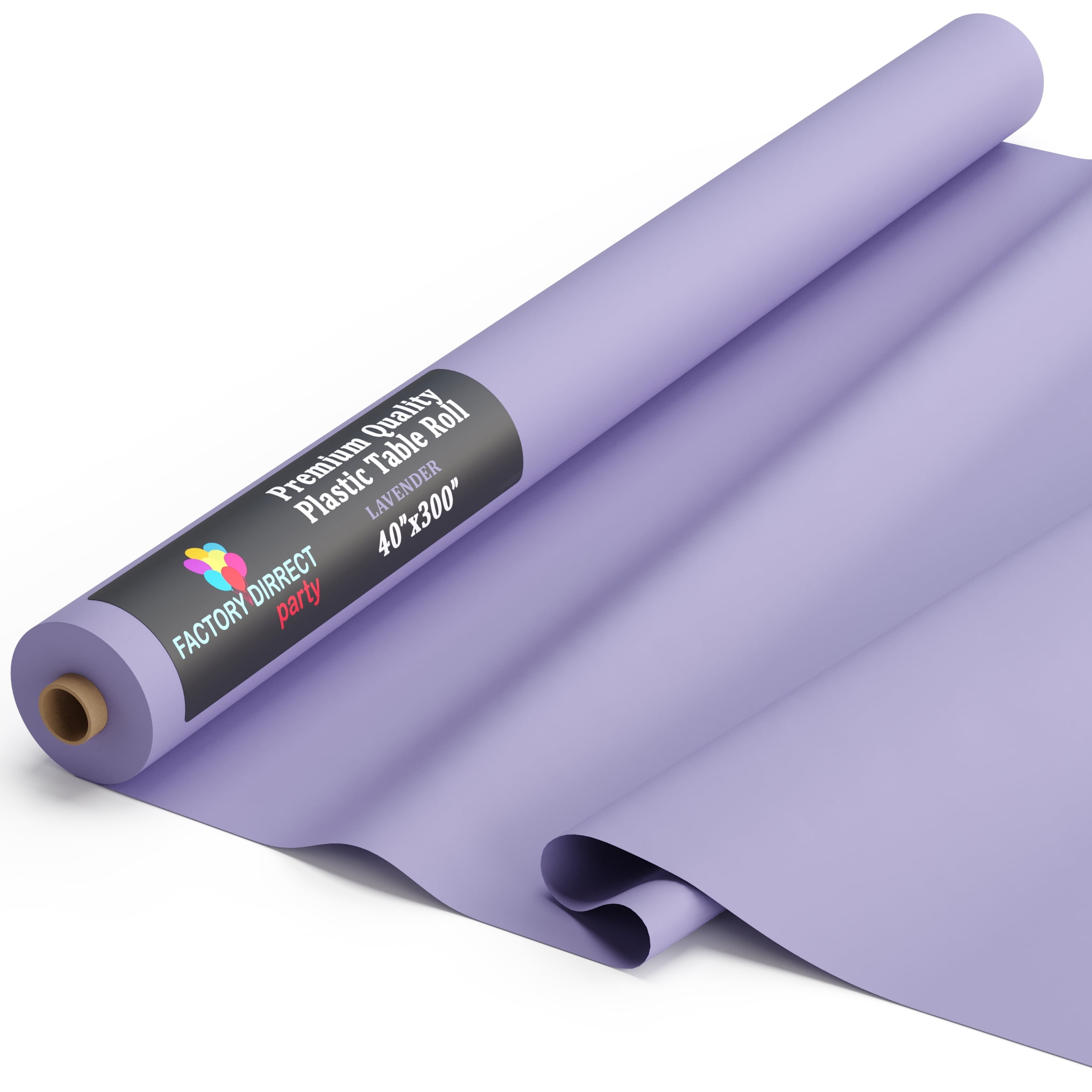 Exquisite Disposable Lavender Plastic Tablecloth Roll, 300 ft. x 40 in ...