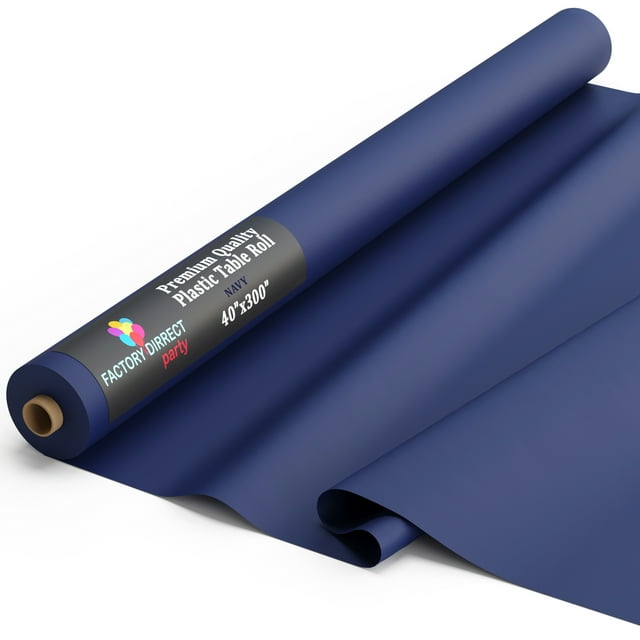 Exquisite Disposable Navy Blue Plastic Tablecloth Roll for Parties ...