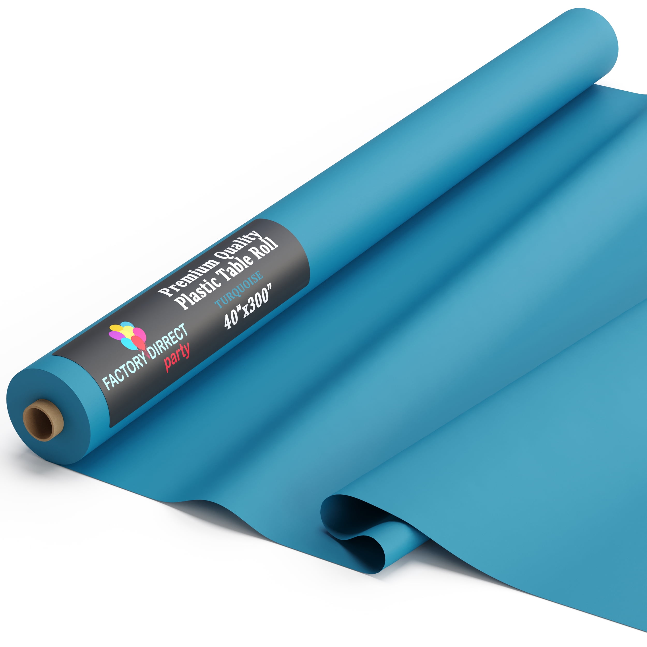 Exquisite 300 ft. x 40 in. Turquoise Plastic Tablecloth Rolls ...