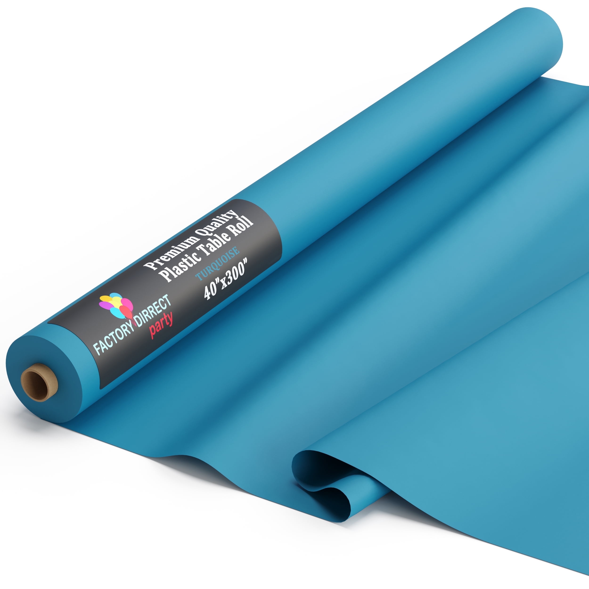 Exquisite 300 ft. x 40 in. Turquoise Plastic Tablecloth Rolls ...