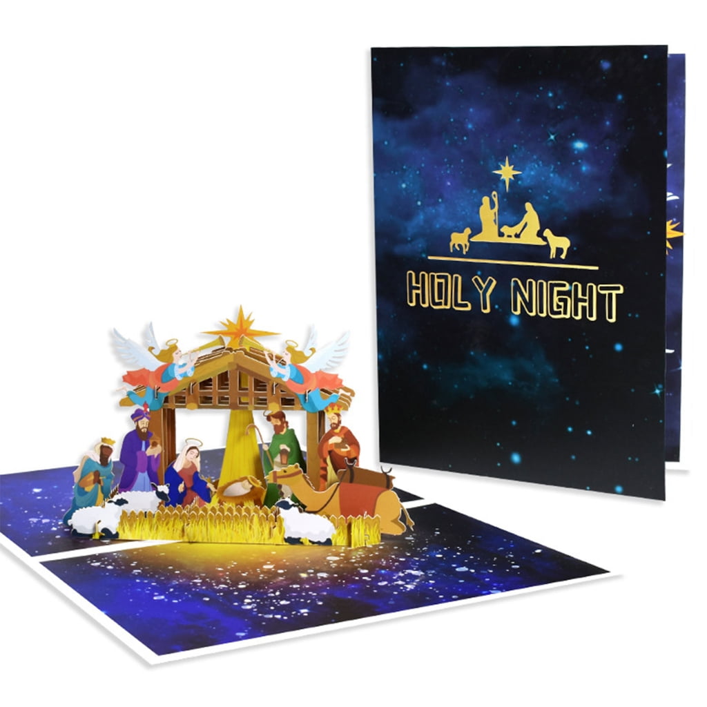 Exquisite 3D Christmas Cards Captivating Design of Birth Ideal for ...