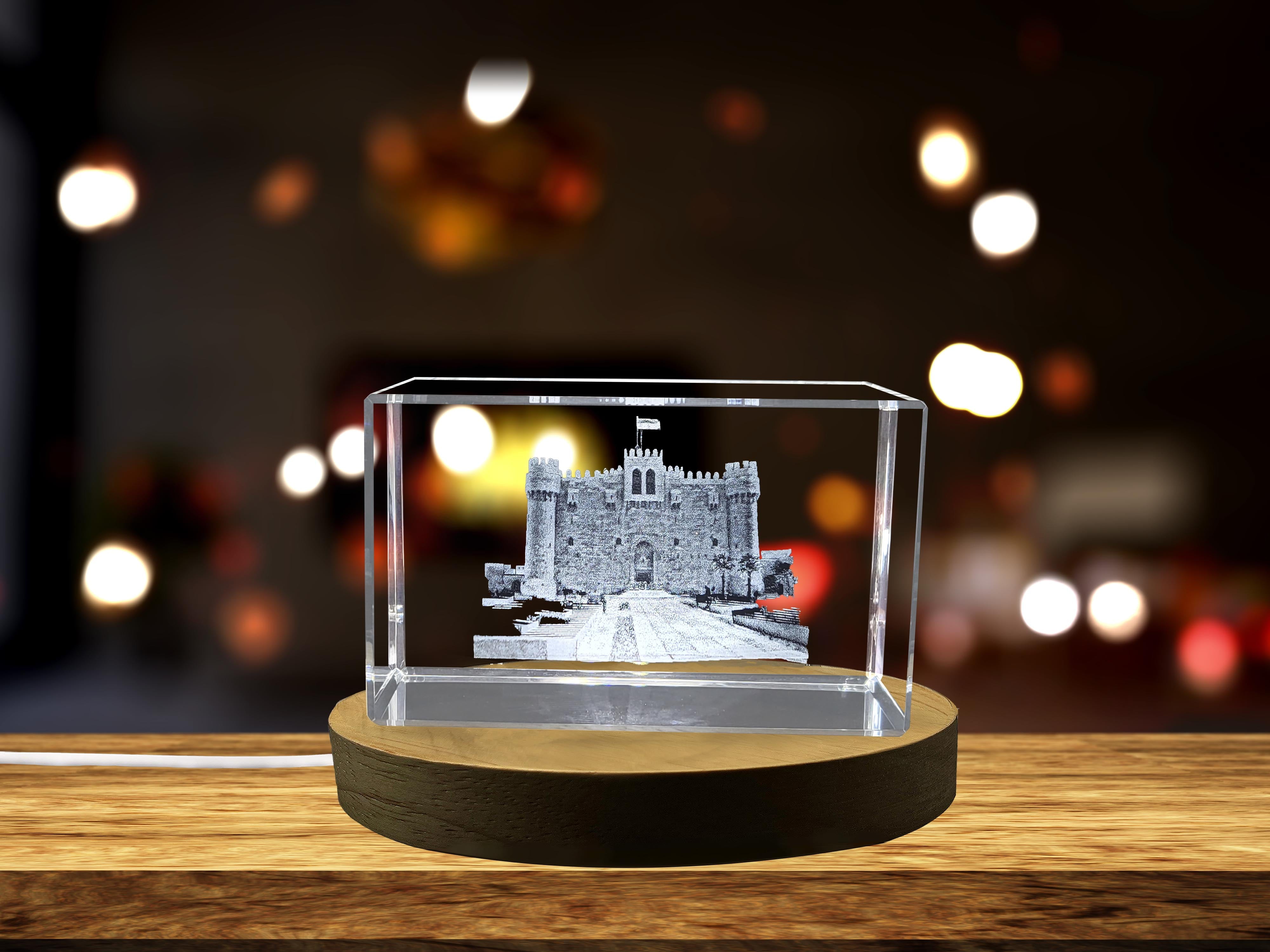 Exquisite 3D Engraved Crystal Replica of Historic Qaitbay Citadel in ...