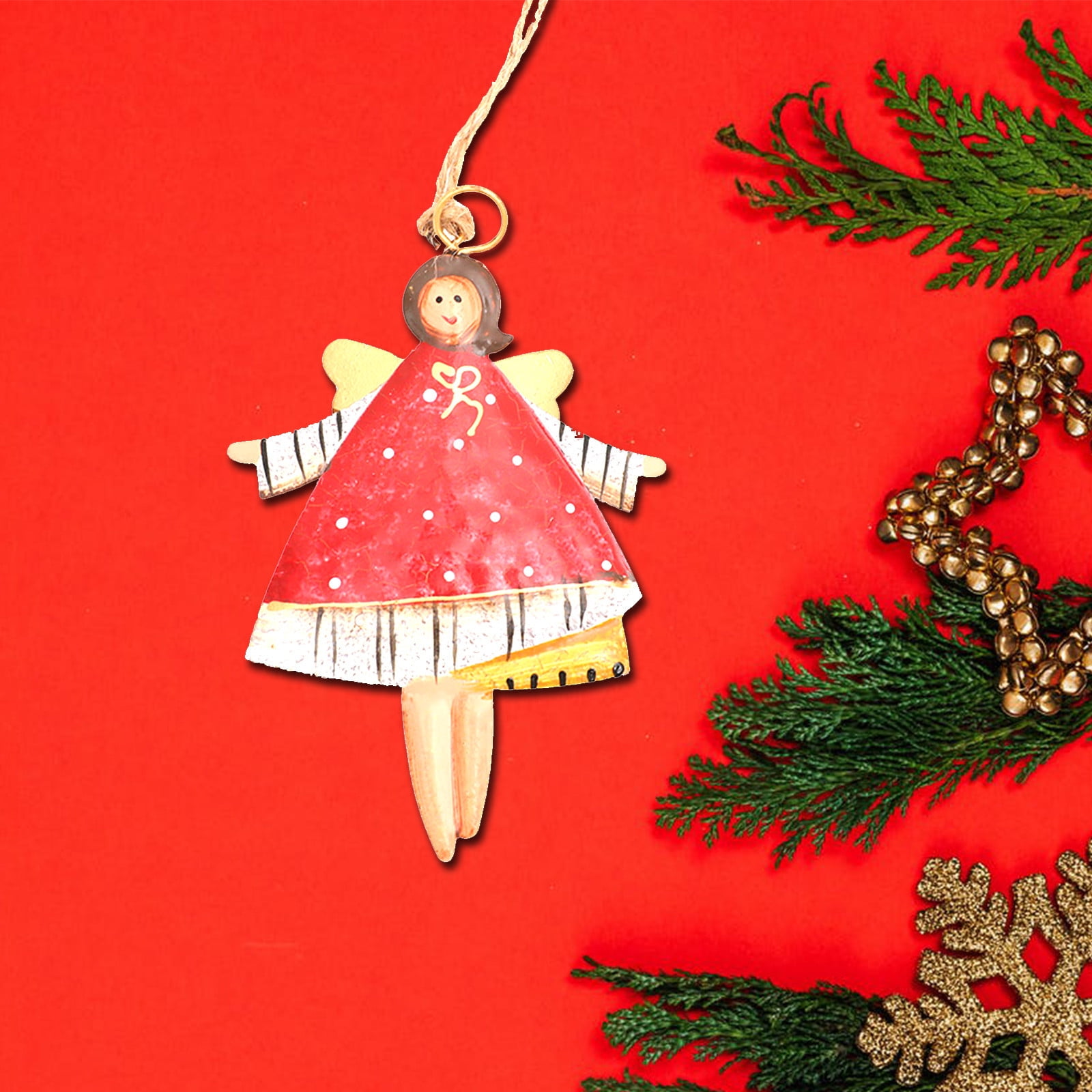 This Exquisite 5-Inch Painted Metal Angel Pendant Depicts A Dancing ...