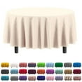 Exquisite 6 Pack Premium Plastic Tablecloth 84in. Round Plastic Table ...