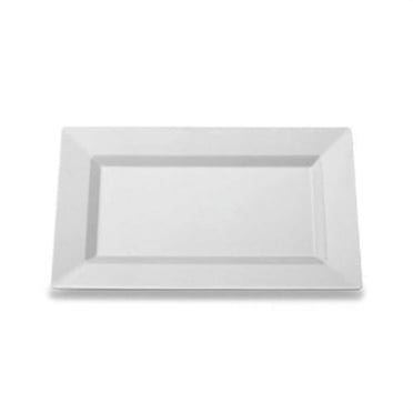 Exquisite 11.5 Inch. White Rectangular Premium Plastic Plates - 40 ...