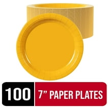 Paper Plates, 9 in, Yellow, 16ct - Walmart.com