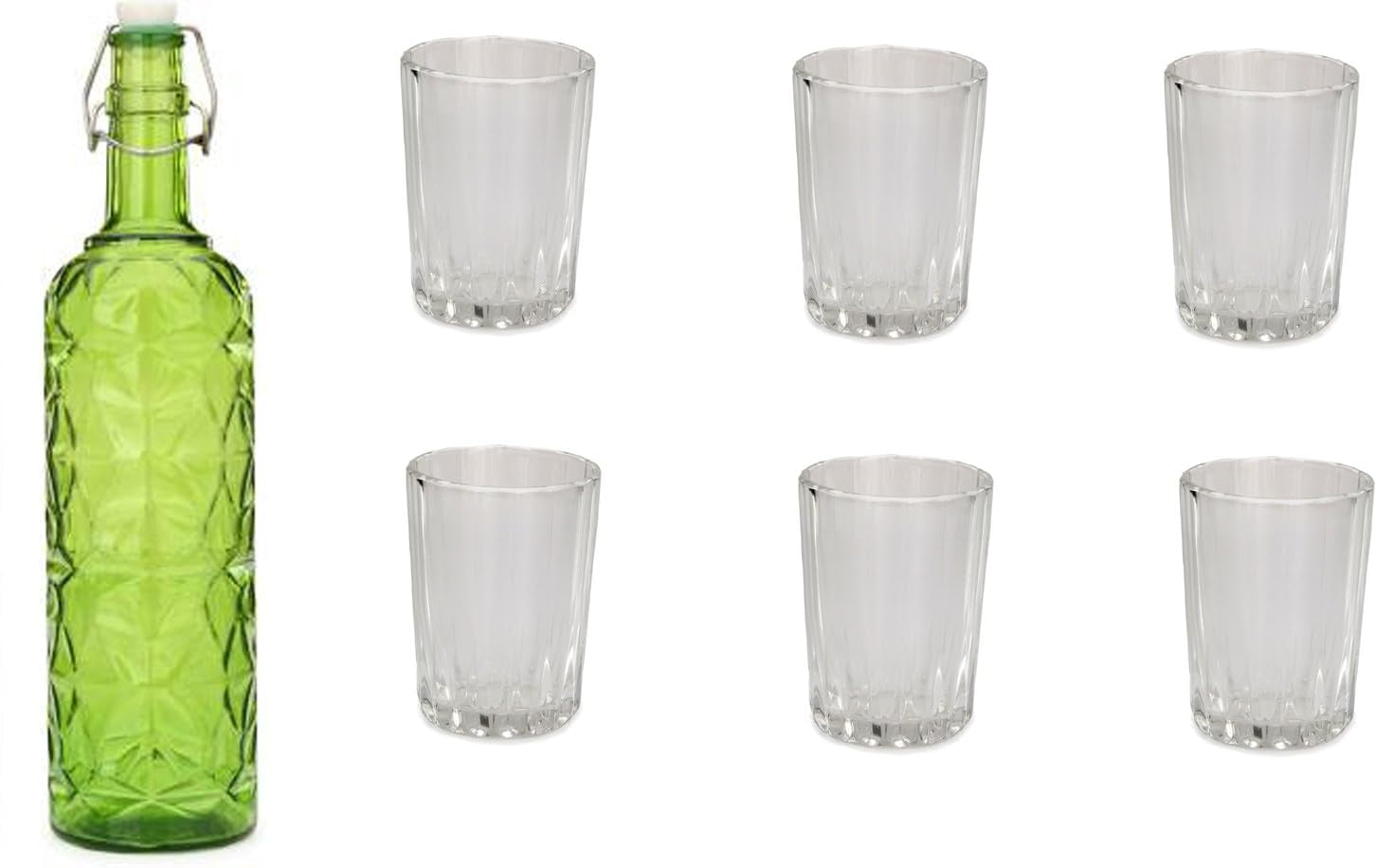 Exquisite 7 Piece Beverage Glass Serving Set with Featuring Elegant ...