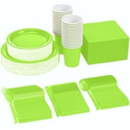 Exquisite Tinted Plastic Wedding Plates 40-Piece Party Set - 20 Guests ...