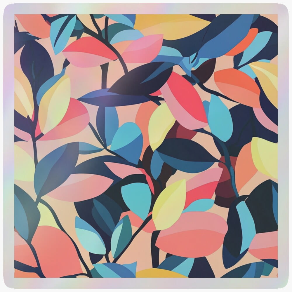 Exquisite Abstract And Timeless Purity Holographic Sticker Kir-945 ...