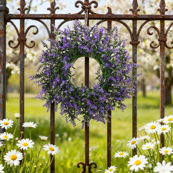 Exquisite Artificial Purple Pine Wreath, Elegant Living Room Home ...