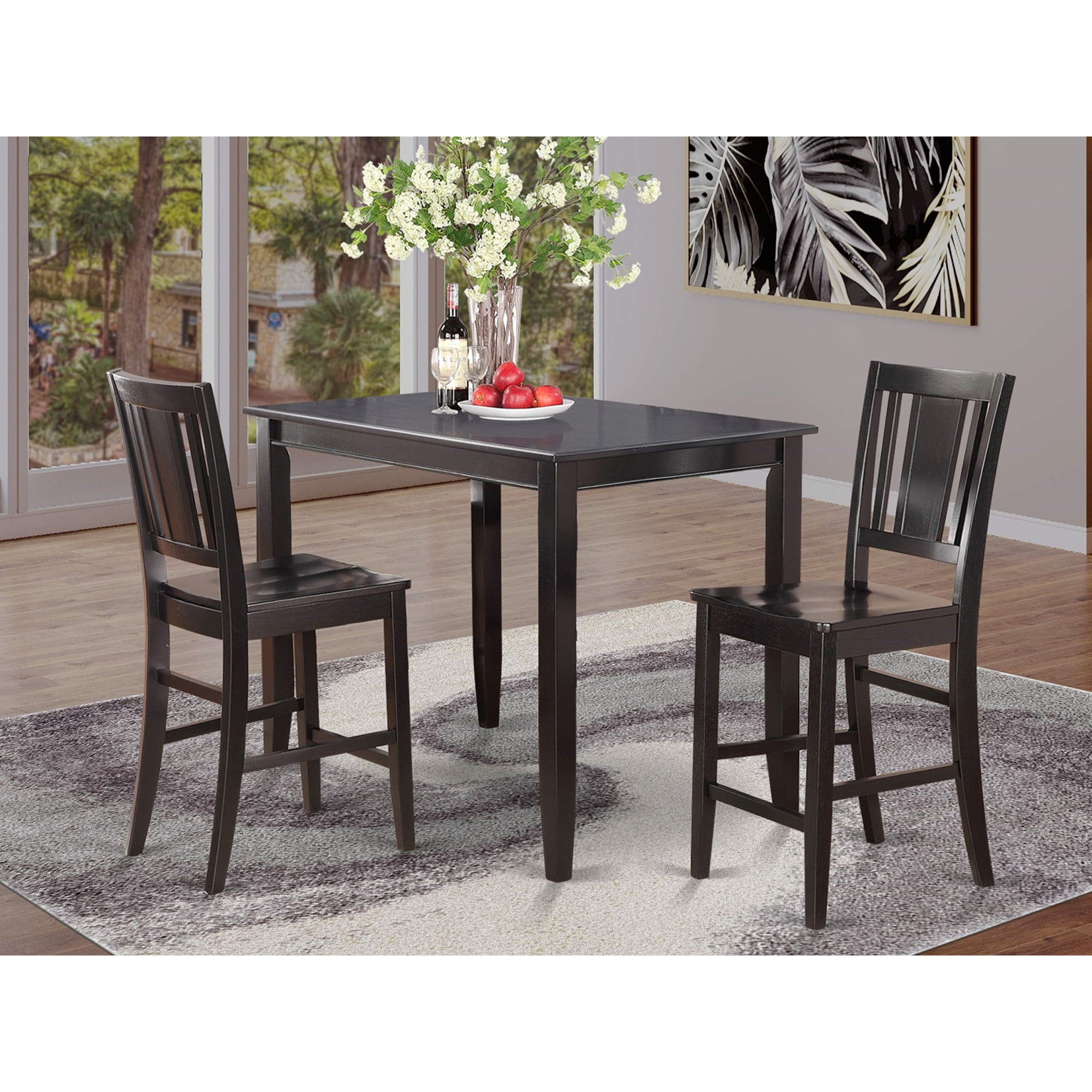 Exquisite Buckland Rectangular Small Counter Height Dining Table Set ...
