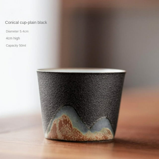 Exquisite Ceramics Hand-painted Mountain Shaped Zen Tea Cup Retro Tea ...