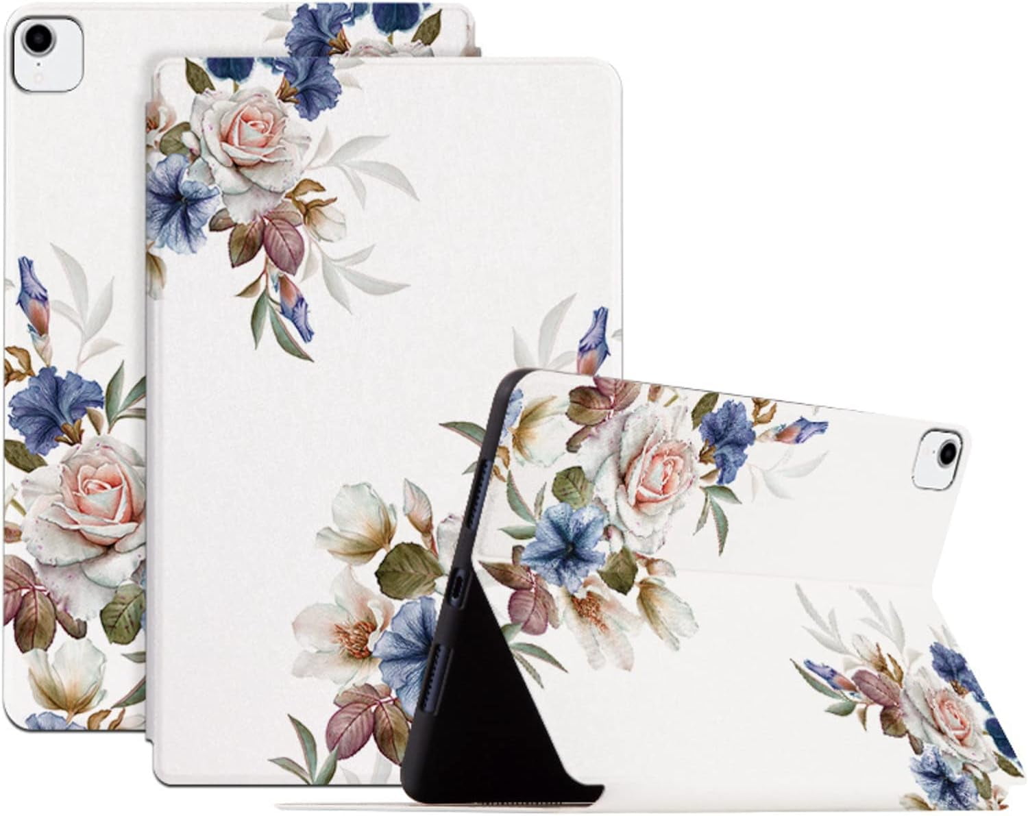 Exquisite Charming Flower PU Tablet Case Folio Stand Cover , for iPad ...