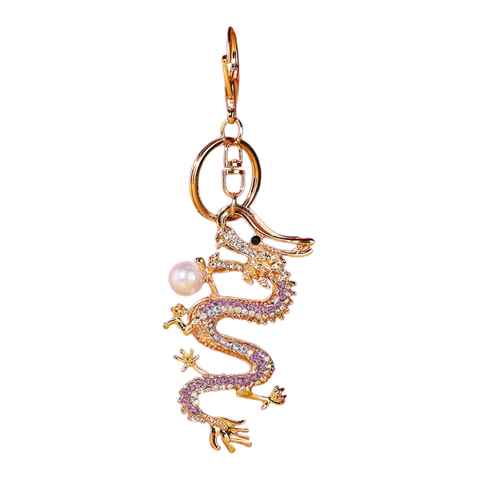 Exquisite Chinese Dragon Keychain High Grade Metal With Glistening ...