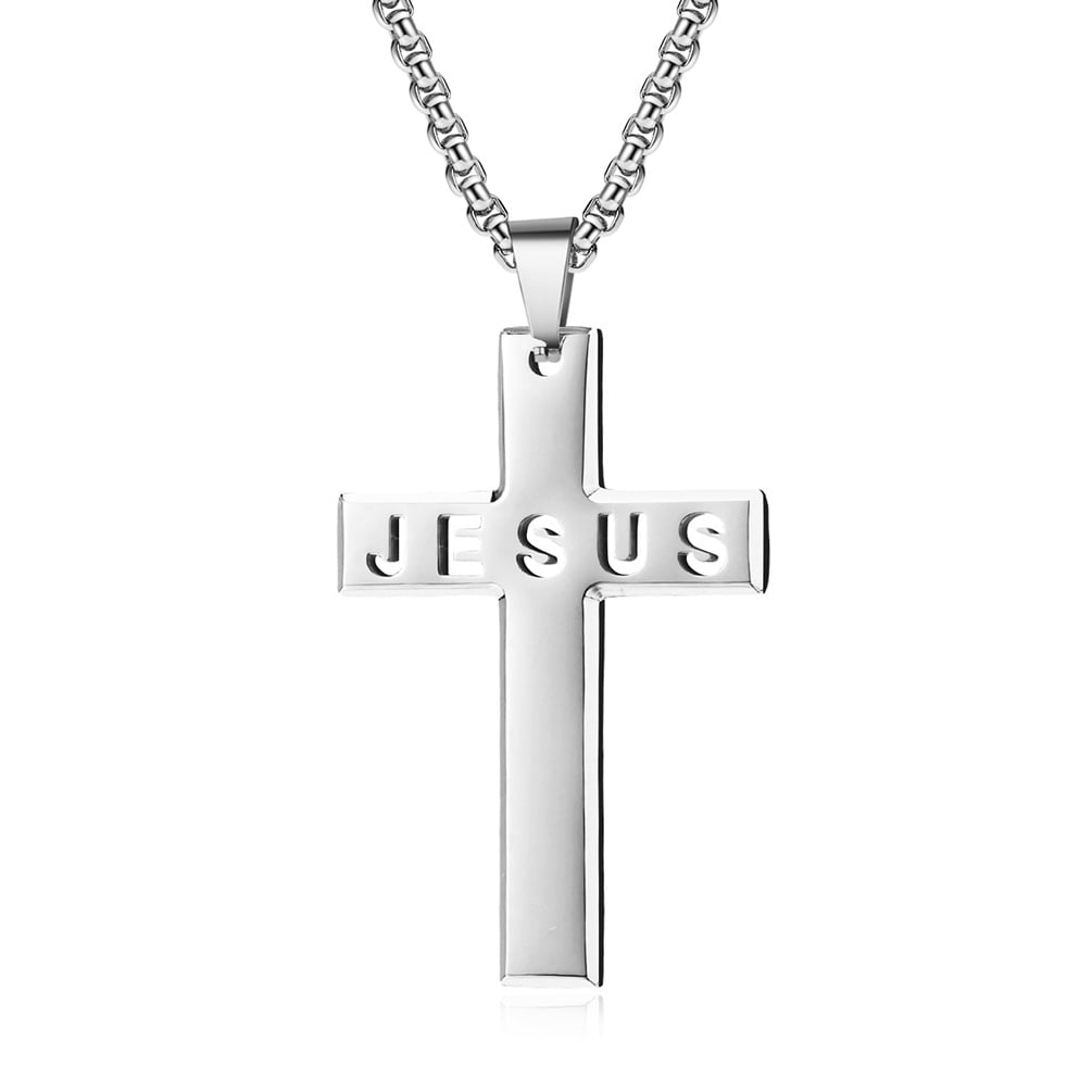 Exquisite Christ The Savior Jesus 14K Yellow Gold Necklace Men Women ...