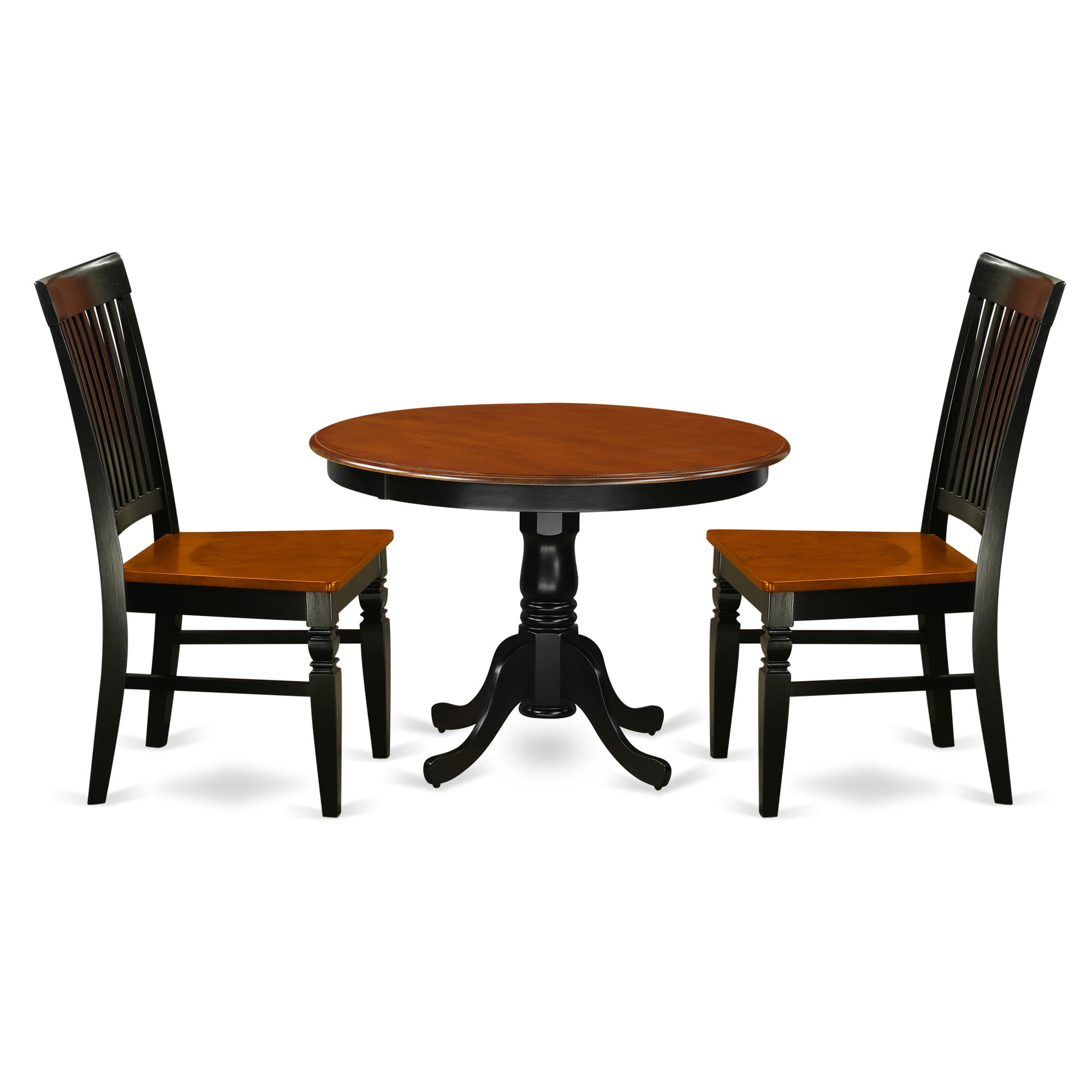 Exquisite Circular Small Dinette Set | 42" Round Table | 2 Dining ...