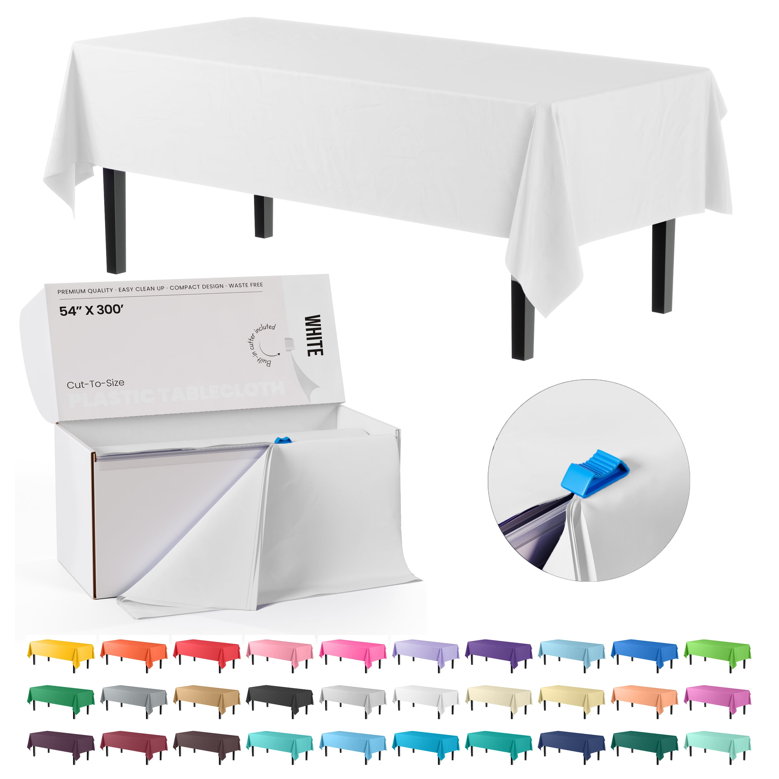 Exquisite Heavy-Duty Waterproof Disposable Plastic Tablecloth Roll With ...