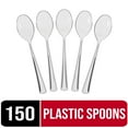 Exquisite Clear Disposable Spoons - Clear Plastic Spoons - 150 Count ...