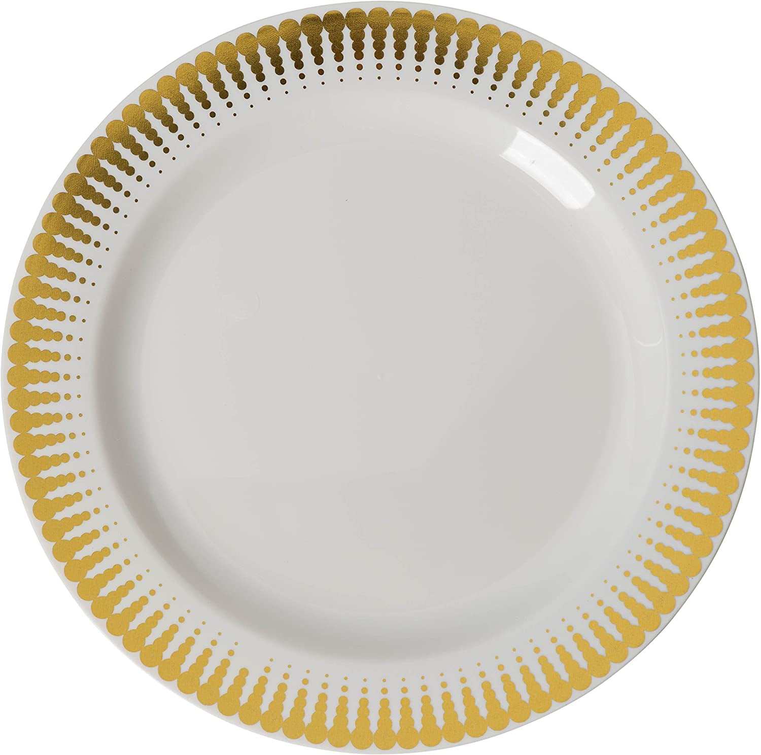 Exquisite Cream/Gold Radial Wedding & Party Dinnerware Disposable ...