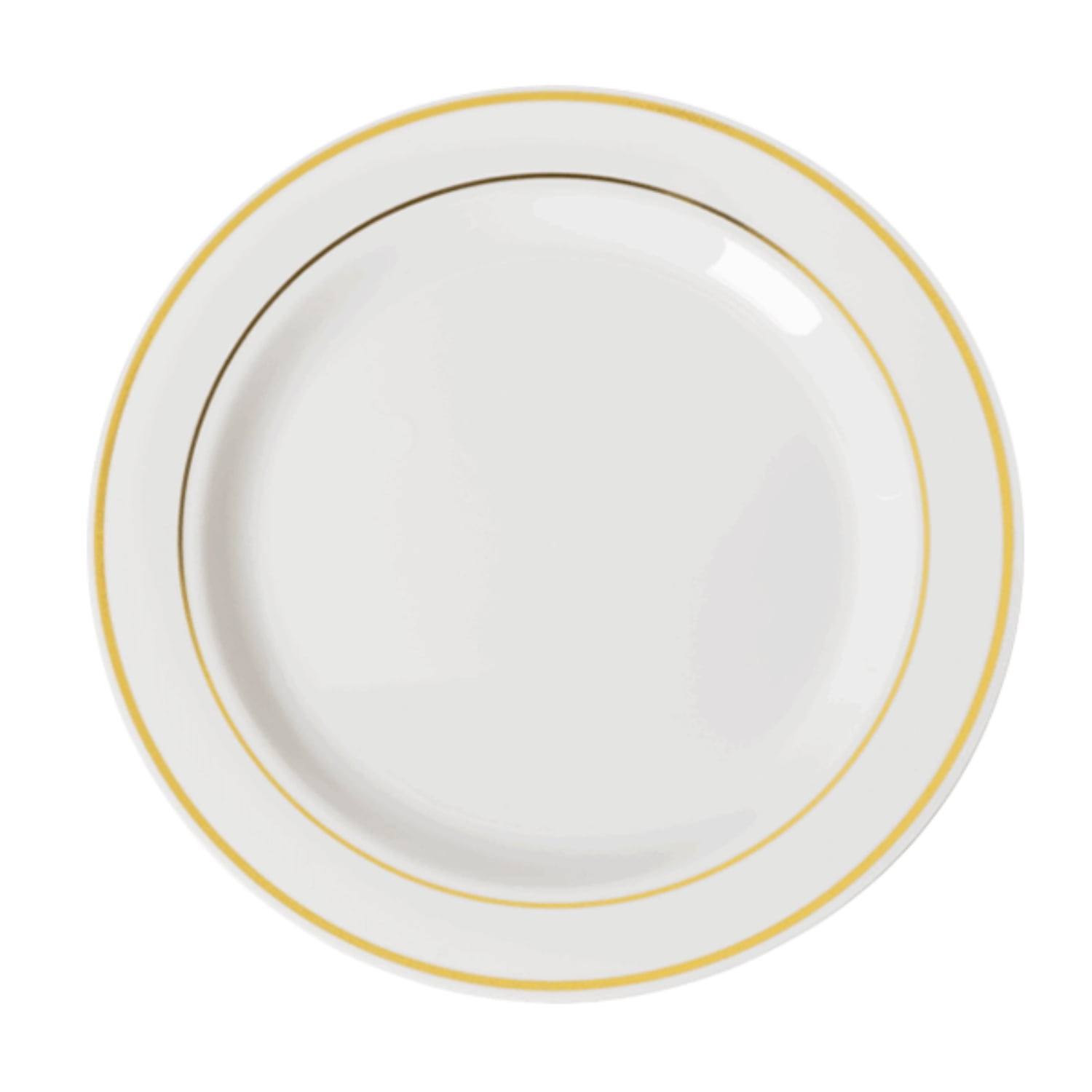 Elegant Cream & Gold Trim Wedding Dinnerware, Bulk Disposable Plastic ...