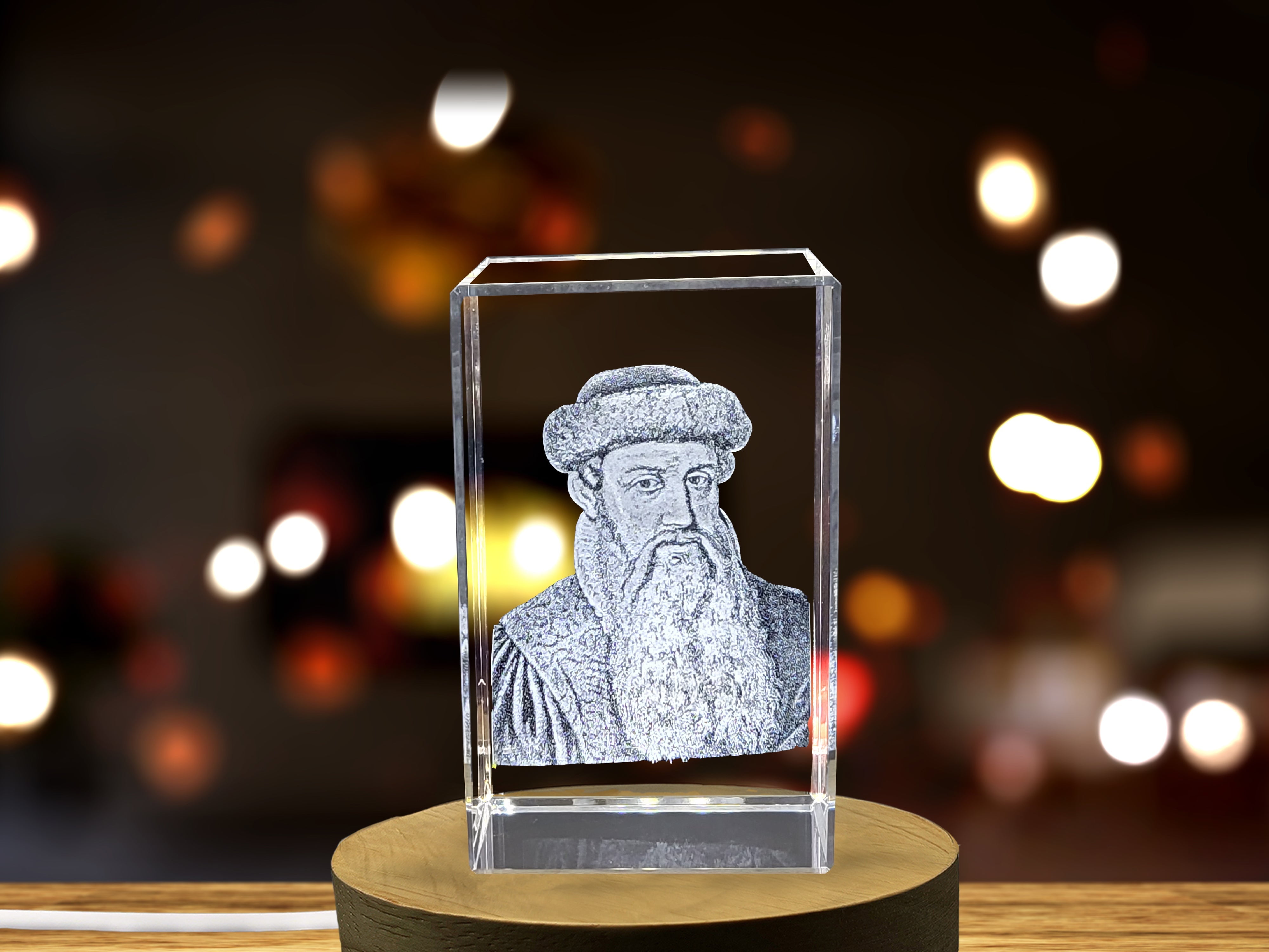 This Excellent 3D crystal to printing innovator Johannes Gutenberg ...