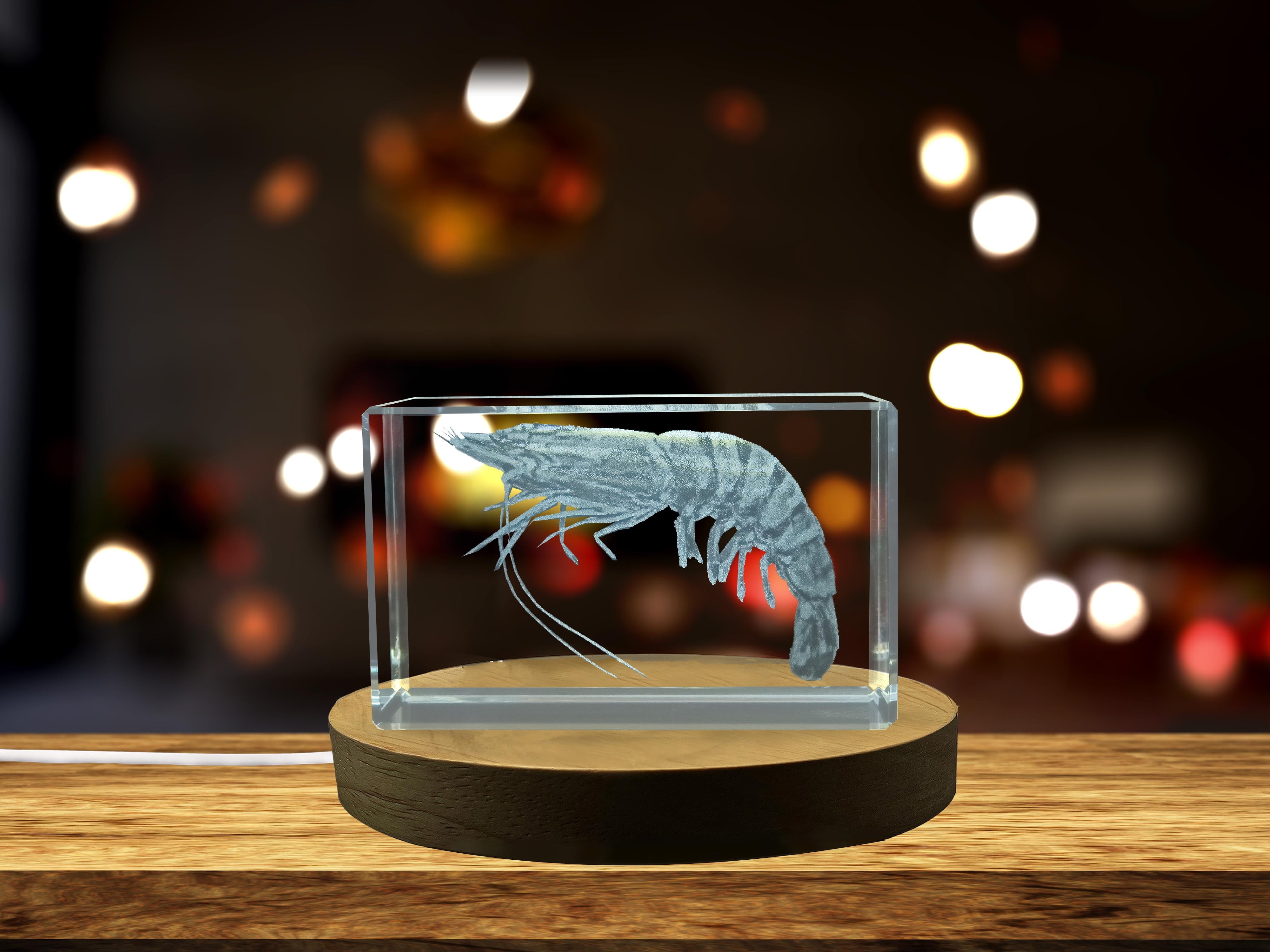 Exquisite Crystal Prawn Sculpture Intricate 3D Engraving - Walmart.com