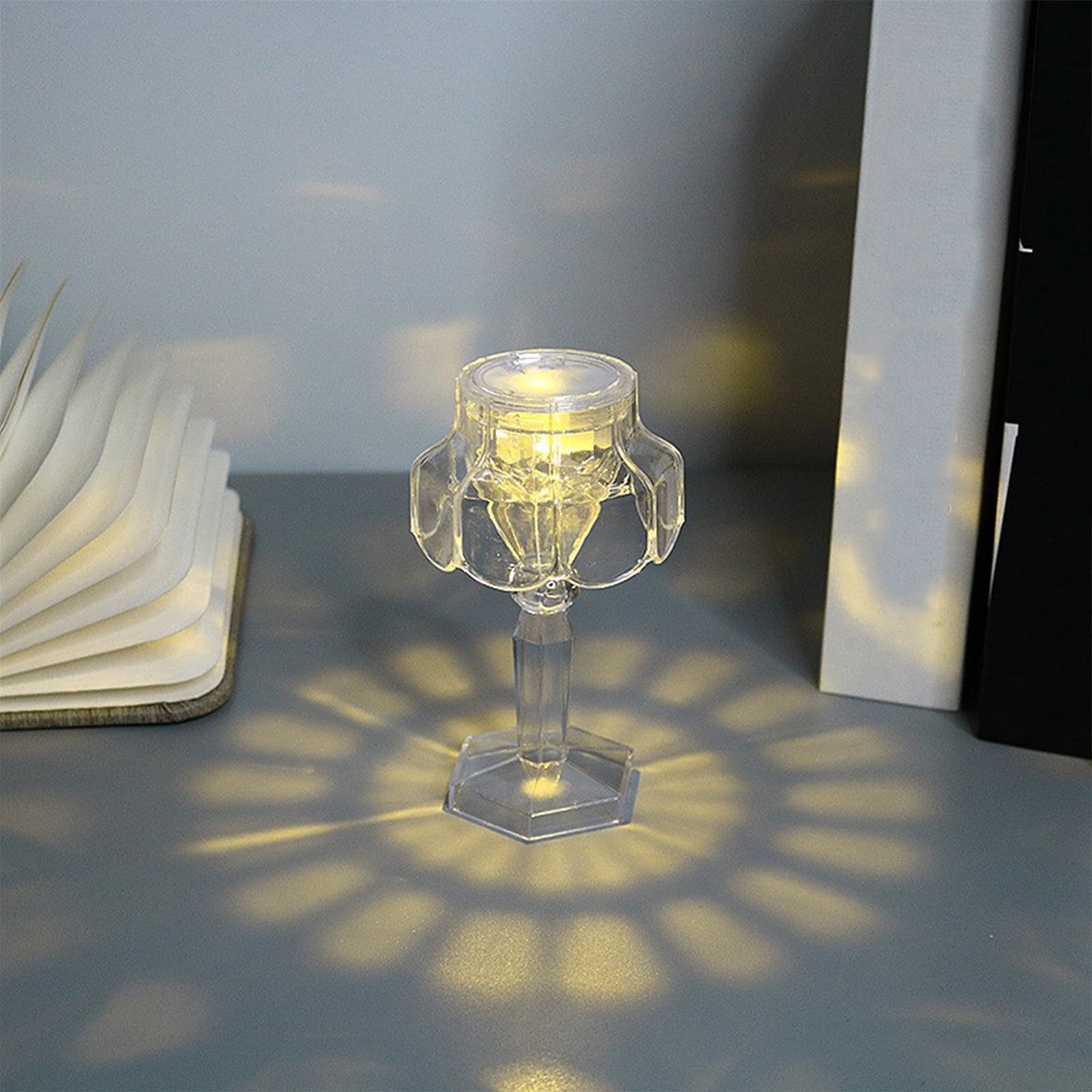 Exquisite Crystal Table Lamp - Transparent Soft Eye-Care, Small ...