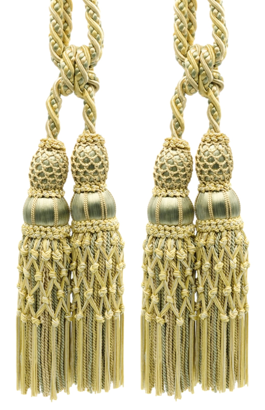 DECOPRO Exquisite Curtain & Drapery Double Tassel Tieback Elegantly ...