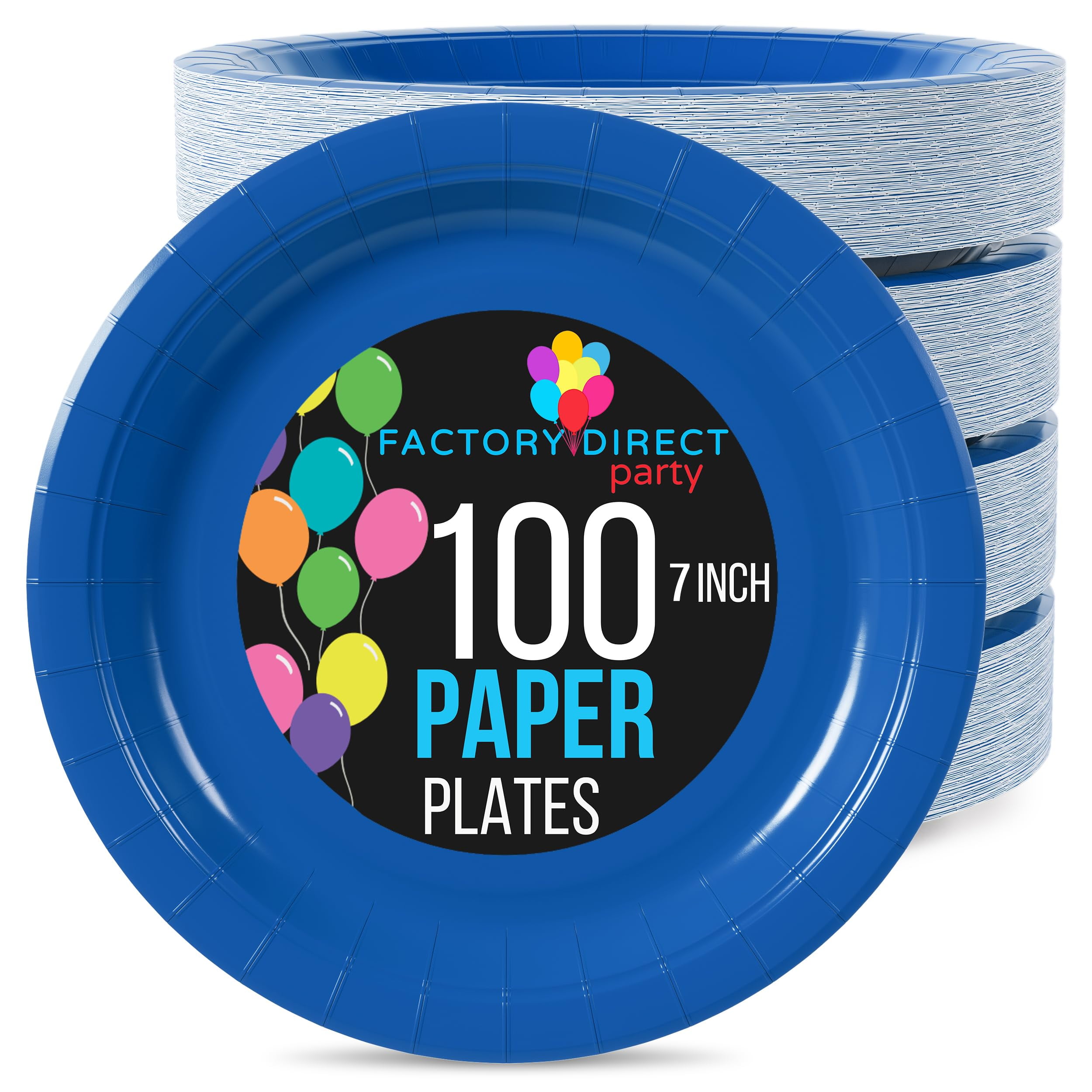 Exquisite Dark Blue Paper Plates 7 Inch 100 Count - Dark Blue 7 Inch ...