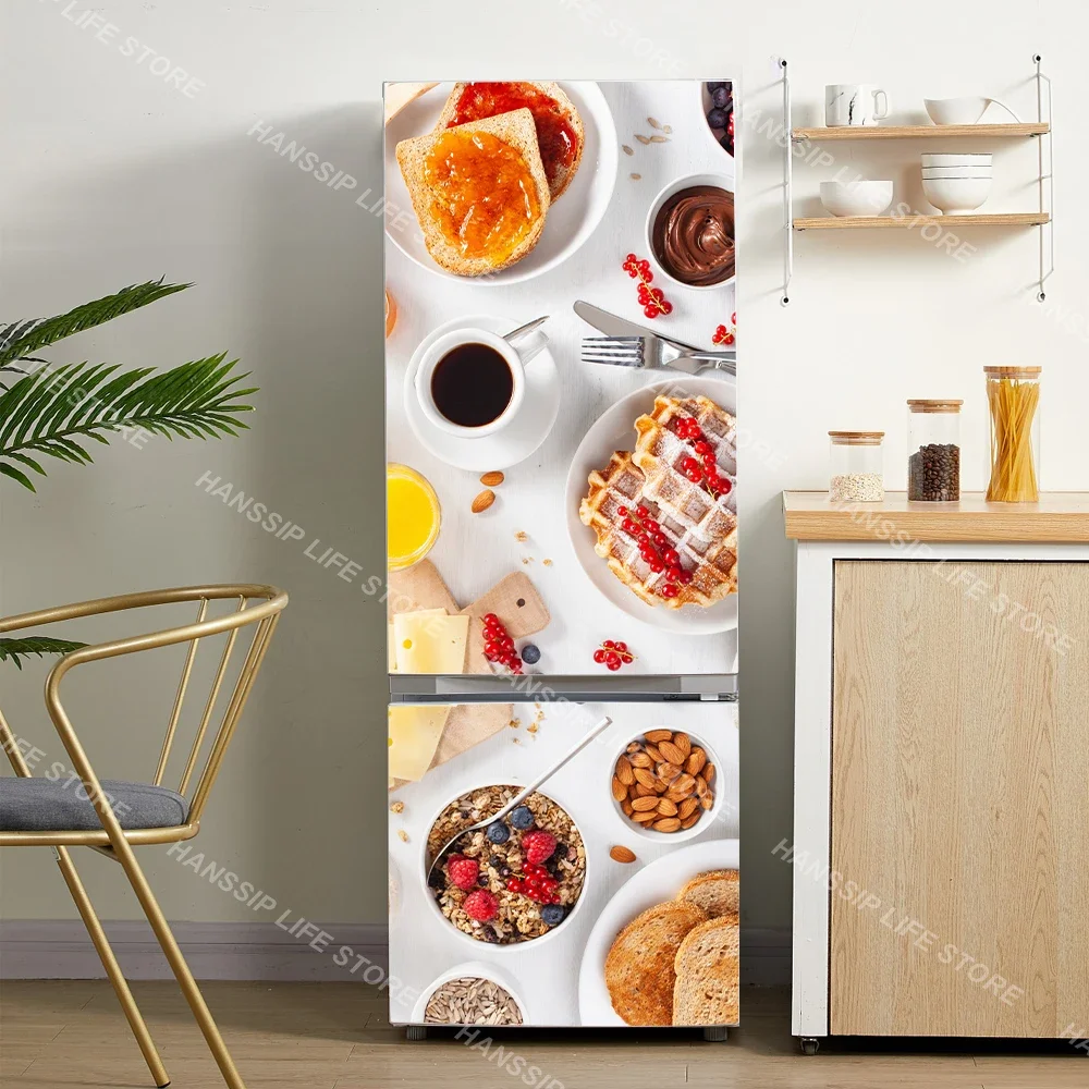 Exquisite Dessert Ice Cream Fruit Art Mural Refrigerator Sticker ...