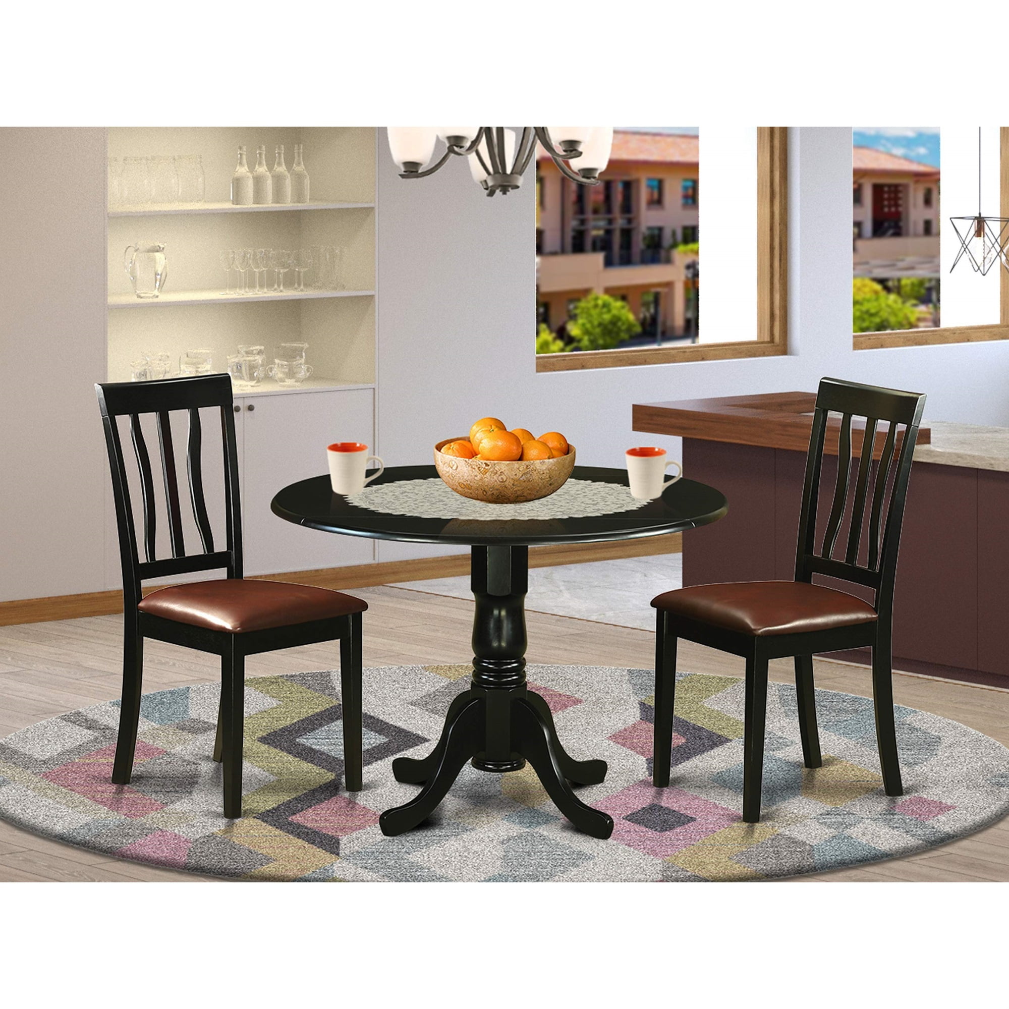 Exquisite Dining Table Set - Modern Design, 3 Pc Set for 2 - Round ...