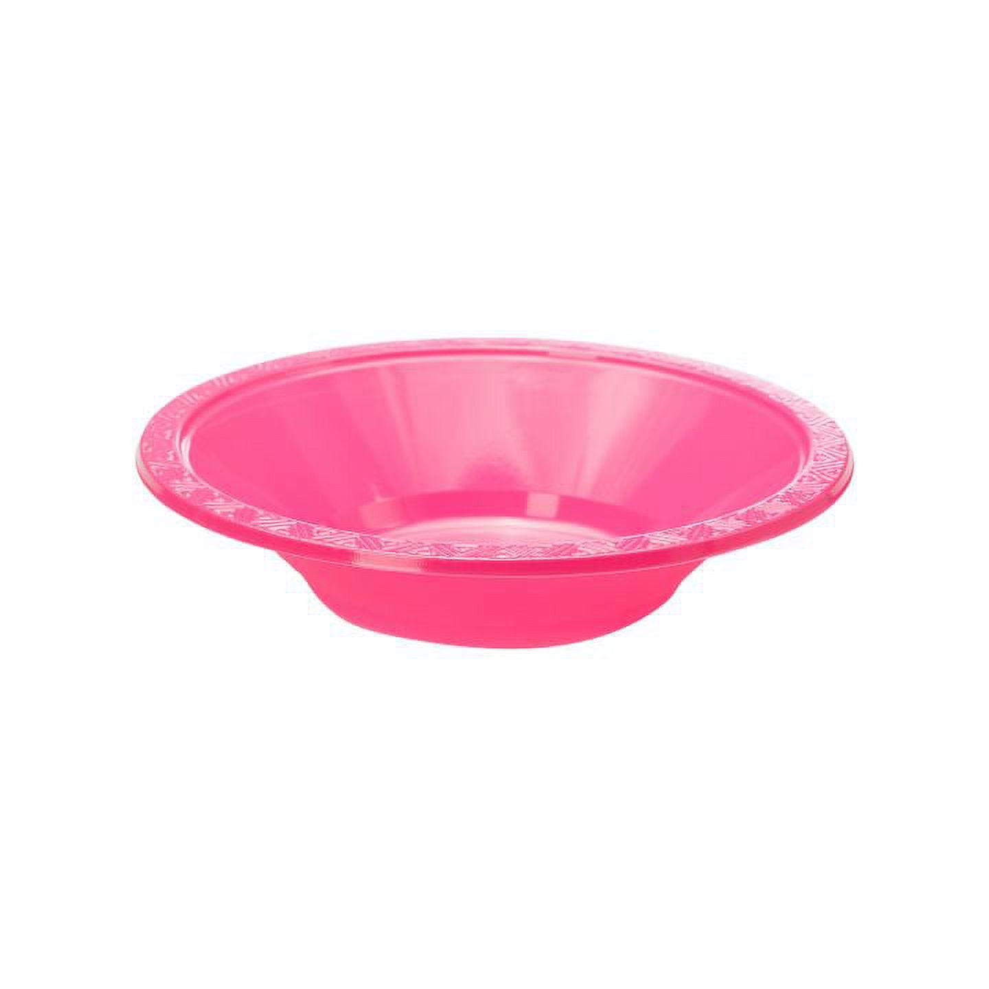 Exquisite Disposable Plastic Bowls - 40 Piece Hot Pink Party Pack ...