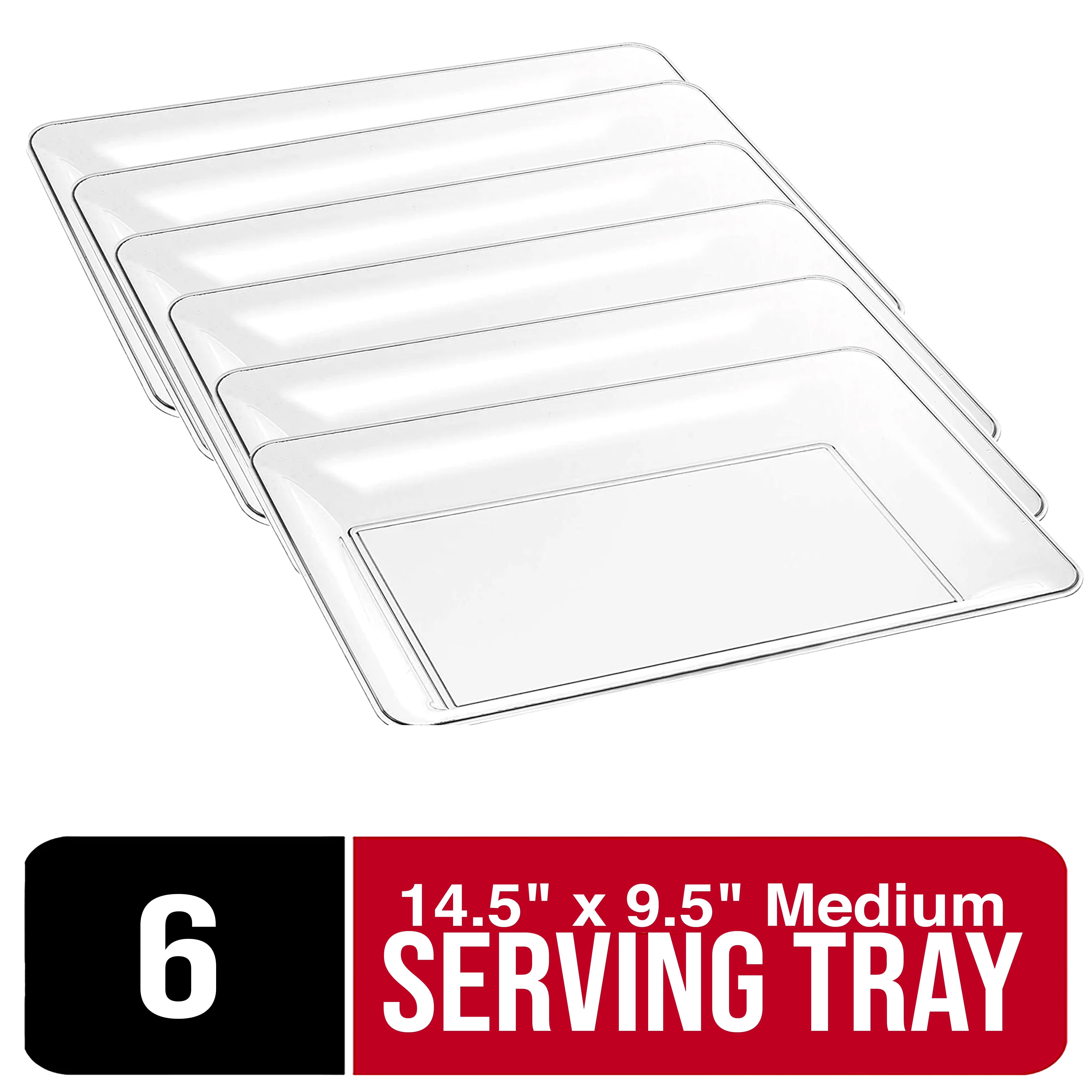"Exquisite Heavy Duty Clear Plastic Dinner Party Trays - Disposable ...