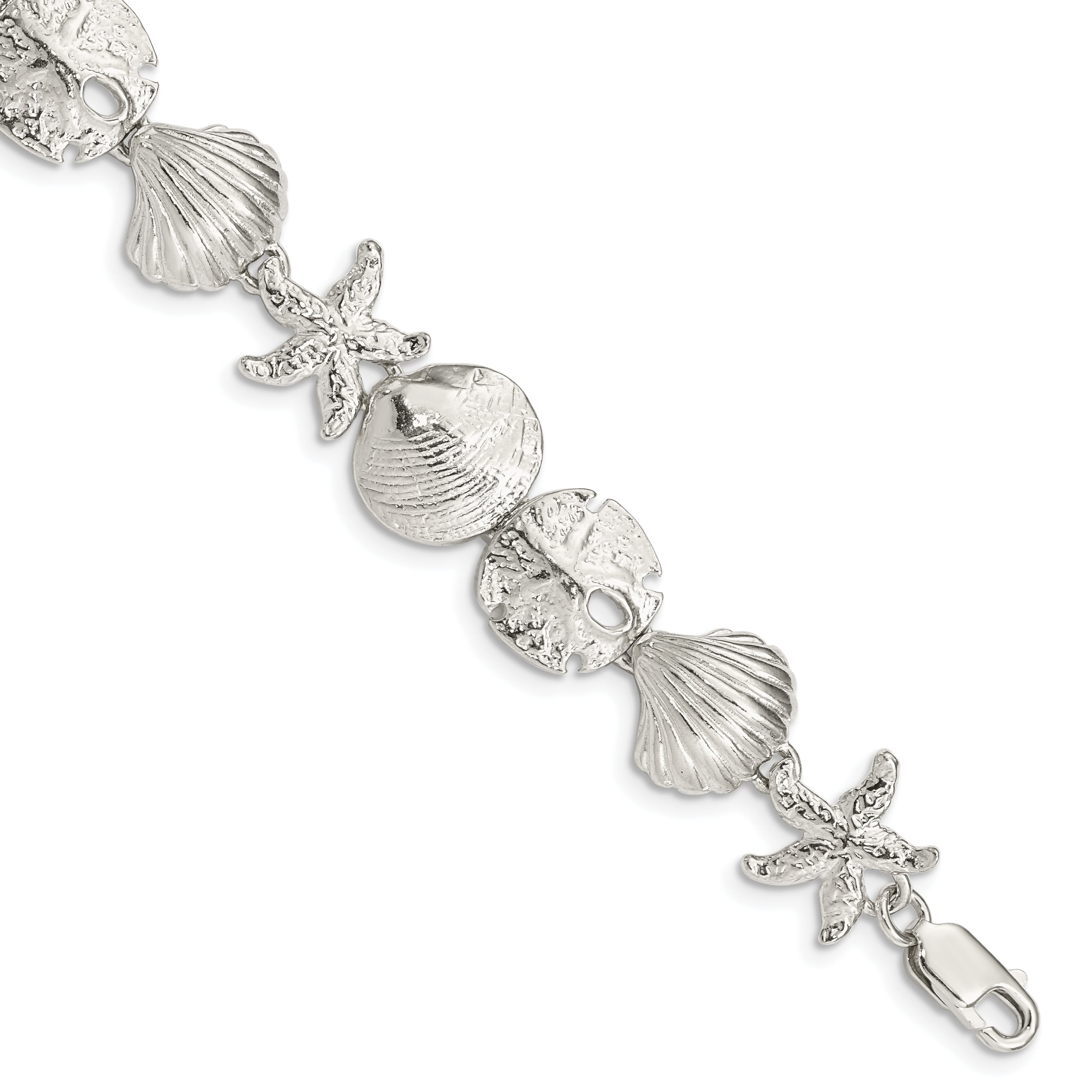Exquisite Feminine Refined Sterling Silver Seashells Bracelet Stylish ...