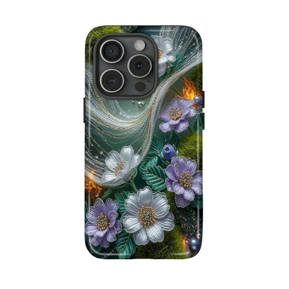 Exquisite Floral Art Bubble Shiny Botanical Illustration Phone Case ...