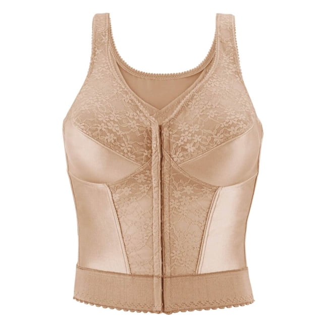 Exquisite Form Fully® Front Close Wirefree Longline Posture Bra with ...