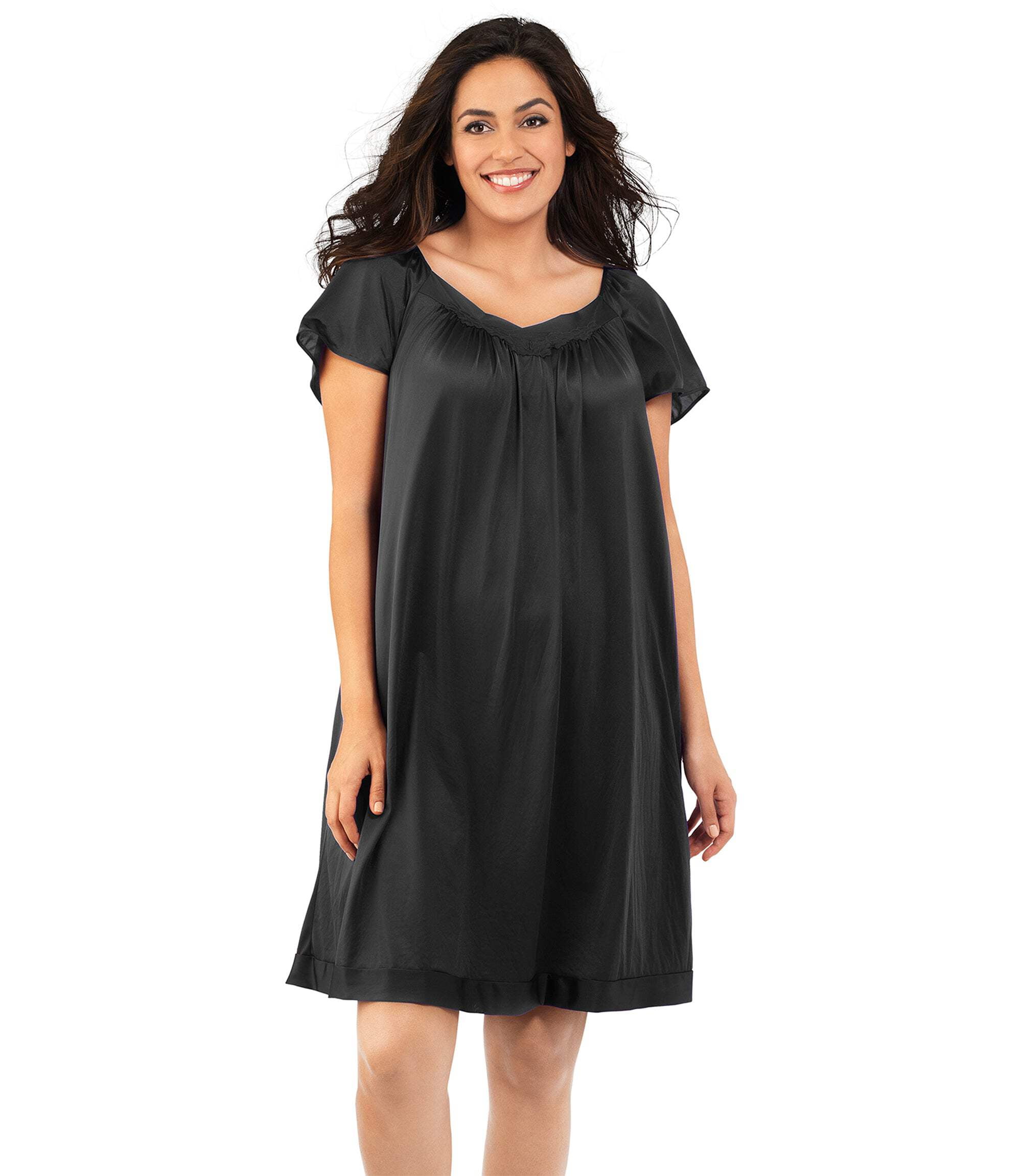 Exquisite Form - Women's Short Sleeping Nightgown, Flutter Sleeve Style ...