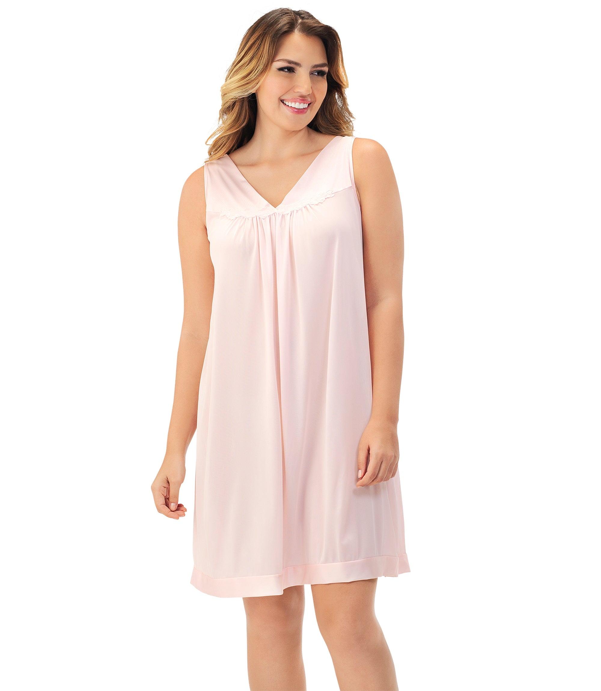 Exquisite Form - Women's Sleeveless Short Nightgown - Style 30107 ...